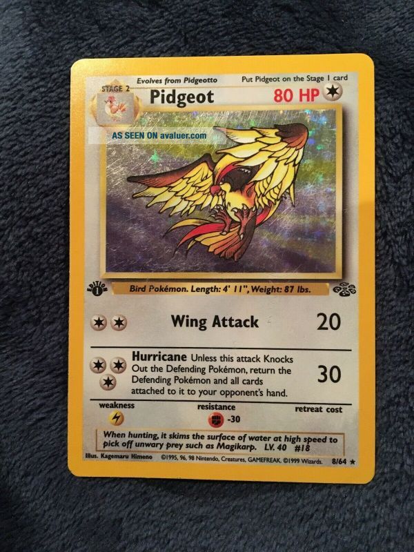 Pidgeot 8/64 HOLO RARE Jungle Set FIRST EDITION Pokemon Card | #31756570
