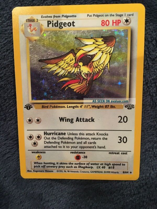 Pidgeot 8/64 HOLO RARE Jungle Set FIRST EDITION Pokemon Card | #31756570