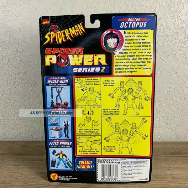 Spider - Man Spider Power Doctor Octopus Figure Toy Biz Marvel 1999 NIB ...