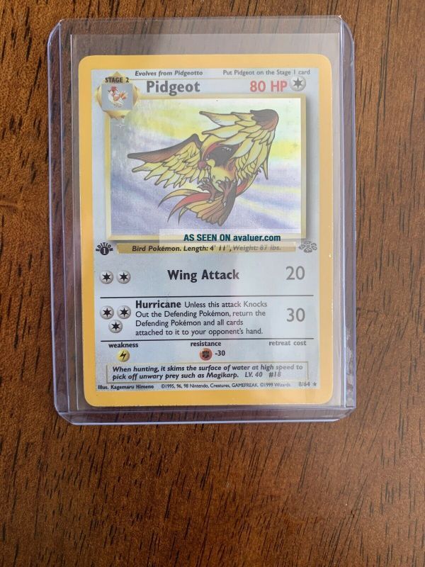 Pidgeot 8/64 HOLO RARE Jungle Set FIRST EDITION Pokemon Card | #31807512