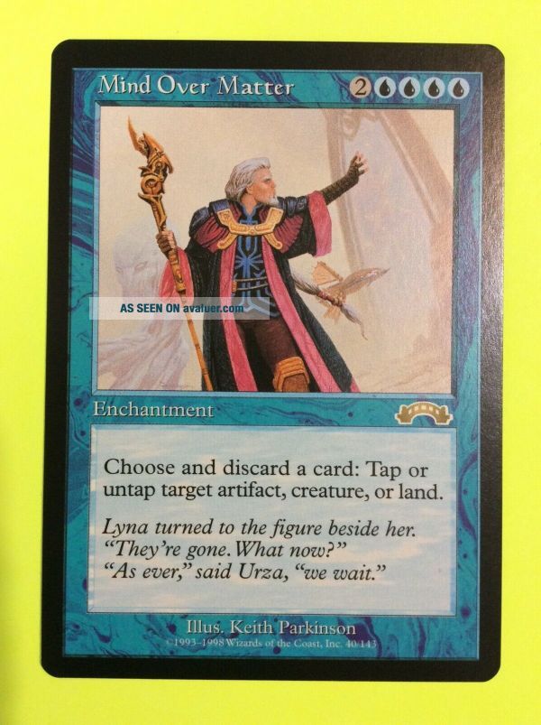 MTG Mind Over Matter Unplayed Exodus RARE See Pictures | #31854190