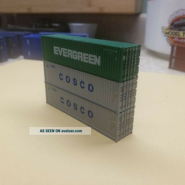 N SCALE KATO 40 ' CONTAINERS (EVERGREEN & COSCO) | #31938364