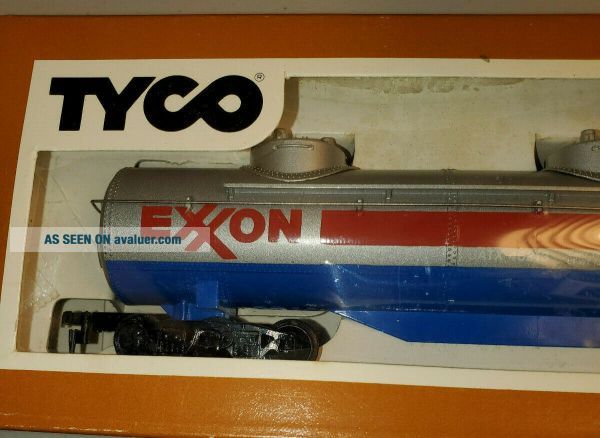 Vintage HO SCALE Train TYCO EXXON 3 DOME TANK CAR HAPPY MOTORING Logo ...