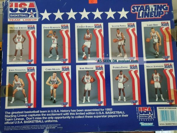 1992 Starting Lineup Basketball - USA Olympic Dream Team Set Michael ...
