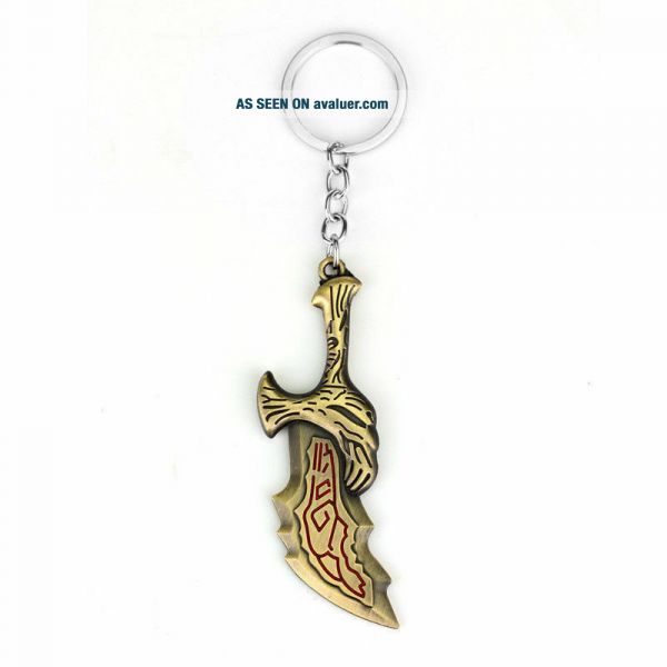 God Of War Action Figure Kratos In Ares Weapons Knife Sword Keychain ...