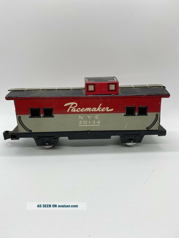 VINTAGE MARX TIN O SCALE TRAIN CABOOSE CAR 20124 NYC PACEMAKER | #32194114