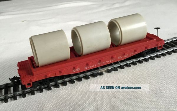 Tyco HO Scale Model Trains Great Northern Skid Flat Car With Culvert ...