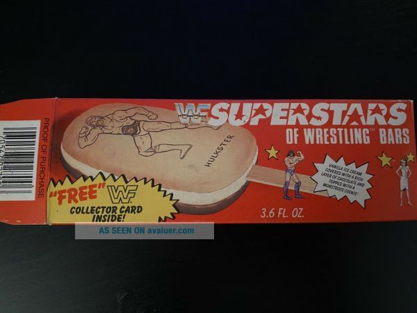 1987 Vintage WWF Superstars Of Wrestling Ice Cream Bar Box HONKY TONK ...