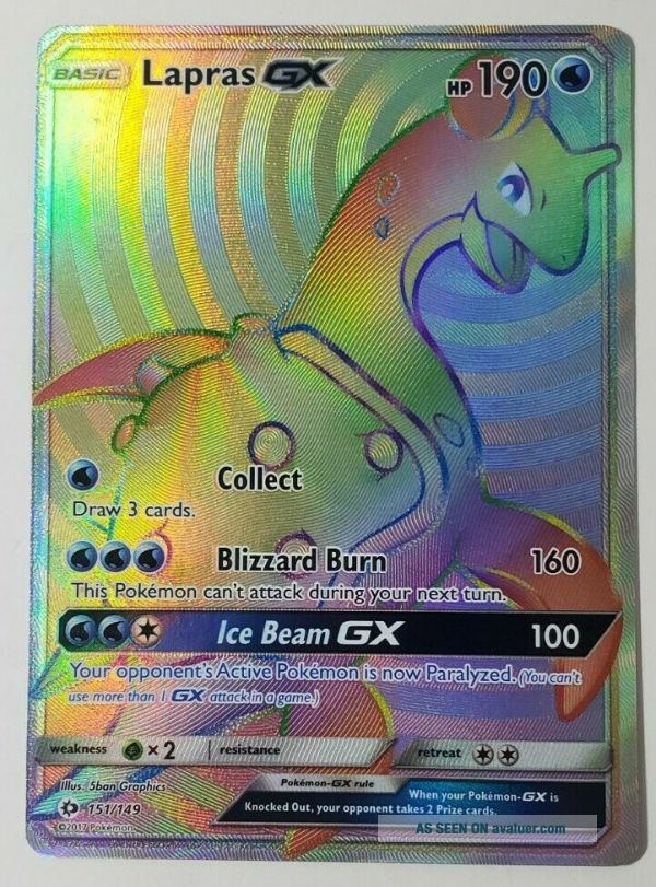 Lapras GX 151/149 Secret Rare Pokemon Sun And Moon | #32232166