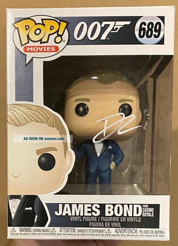 James Bond 007 Casino Royale Funko Pop Autographed/Signed Daniel Craig ...