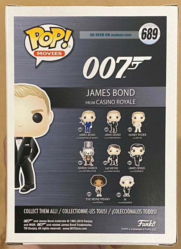 James Bond 007 Casino Royale Funko Pop Autographed/Signed Daniel Craig ...