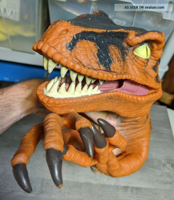 Vintage 1996 Jurassic Park The Lost World Raptor Dinosaur Hand Puppet ...