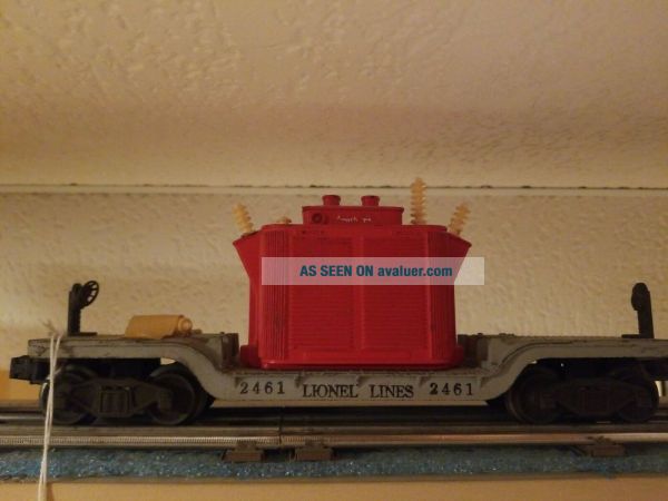 Lionel 2461 Vintage O Die - Cast Flatcar W/ Red Transformer | #32269648
