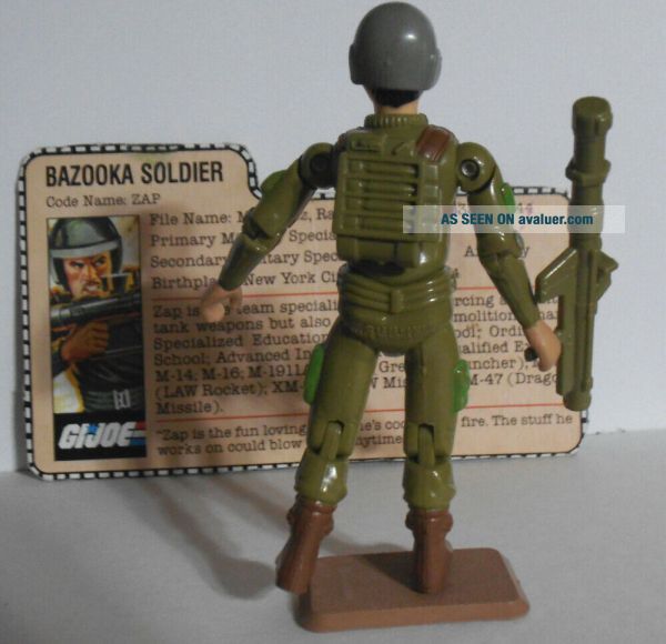 G. I Joe 1982 ZAP Straight Arm Figure 100 Complete W File Card (repair ...