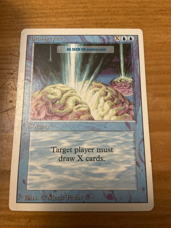MTG Braingeyser Magic The Gathering Revised Edition Played, English ...