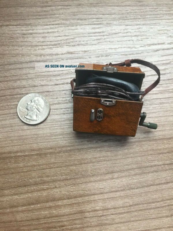 MINIATURE 1/6 SCALE GERMAN WWII FIELD PHONE ARMY TELEPHONE MILITARY ...