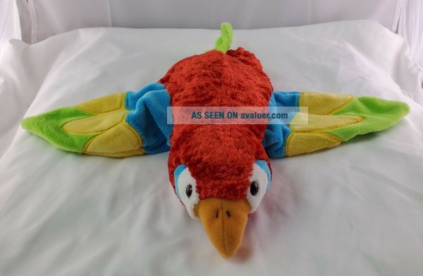 Colorful Plush 11 " Red Scarlet Macaw Parrot Bird Hand Glove Puppet ...