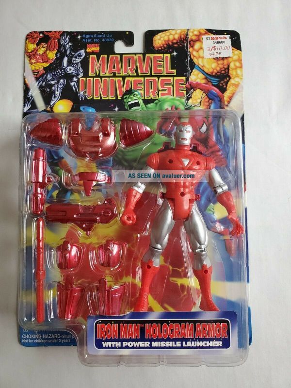 1997 Marvel Universe Iron Man Hologram Armor W/Power Missile Launcher ...