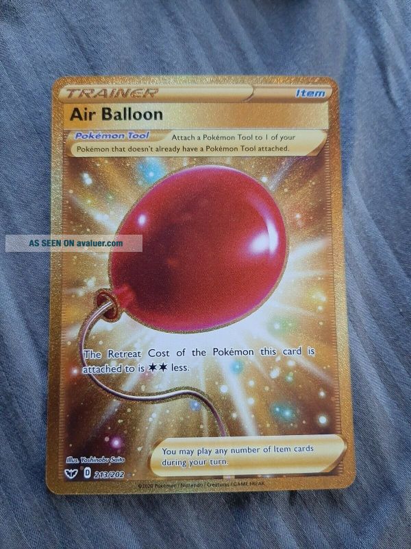Air Balloon 213/202 Gold Secret Rare Pokémon Sword & Shield Base Set ...