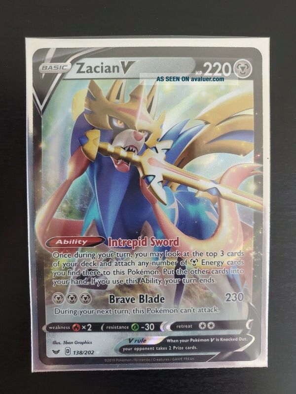 Zacian V 138/202 Sword And Shield Ultra Rare NM Pokemon Card | #32382951
