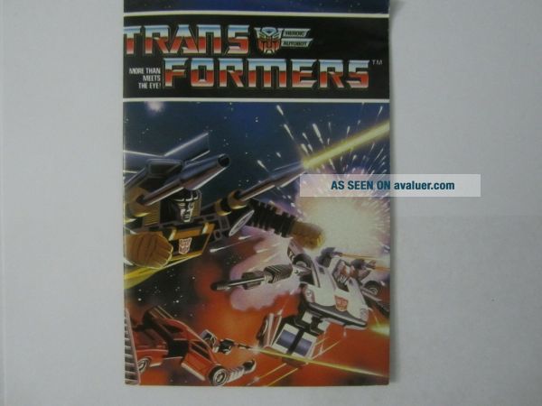 Transformers G1 Checklist Poster Vintage 1984 Hasbro Optimus Prime ...