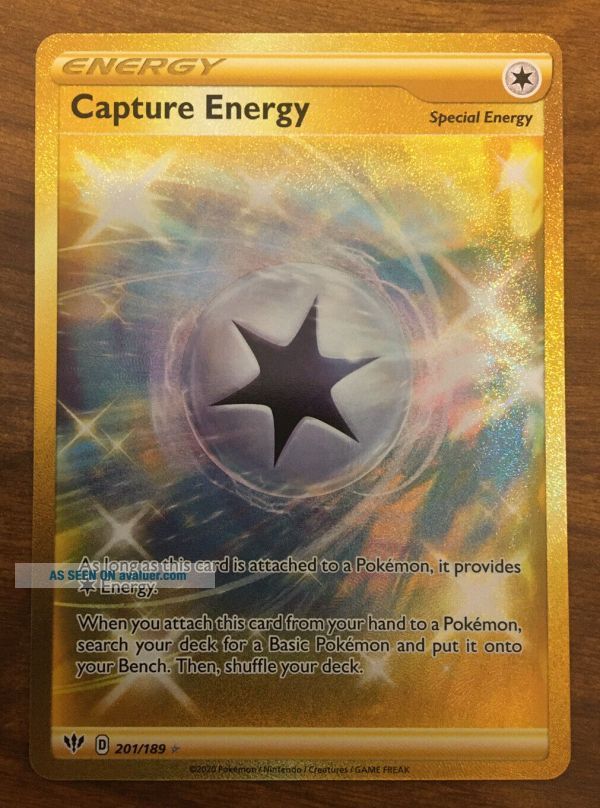 Pokemon Darkness Ablaze Capture Energy Gold Secret Rare Card | #32414405