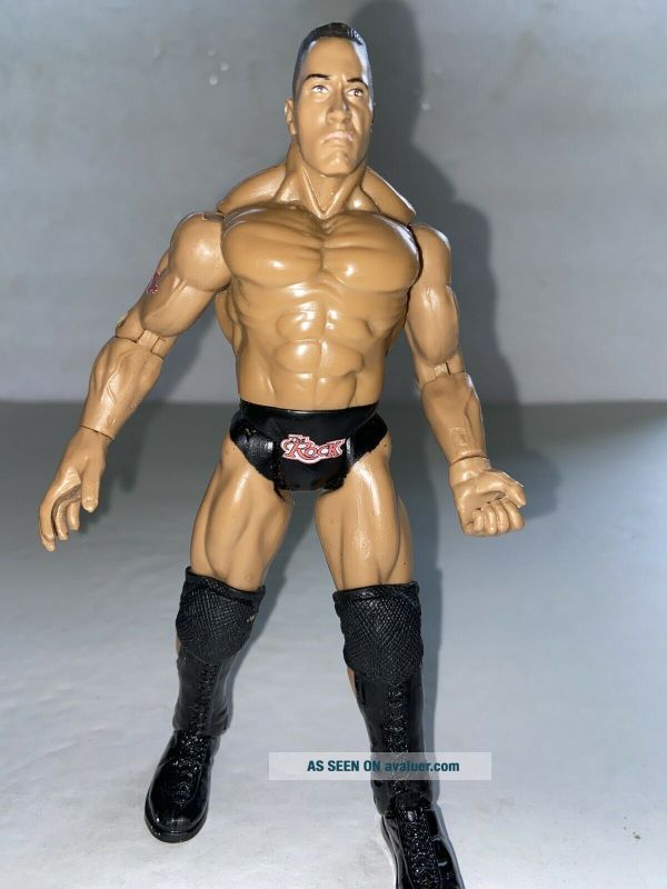 The Rock 1999 WWE WWF Jakks Pacific Wrestling Figure Titan Tron Live ...