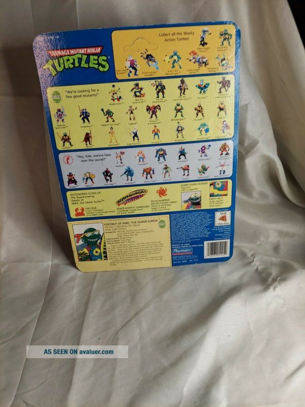 1990 Mike The Sewer Surfer Unpunched TMNT Vintage Mutant Ninja Turtles ...