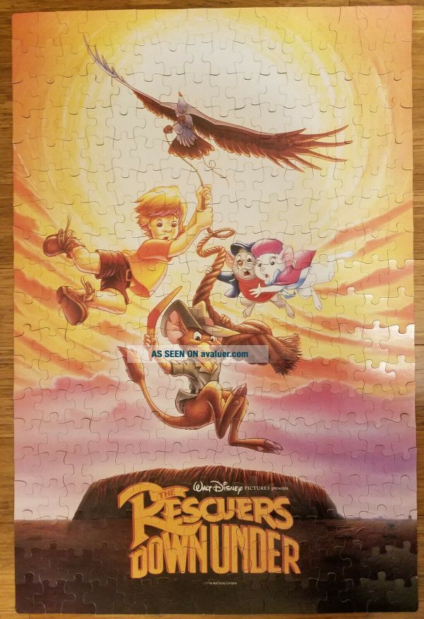 Rescuers Down Under Movie Poster 300 Piece Jigsaw Puzzle Disney Vintage ...