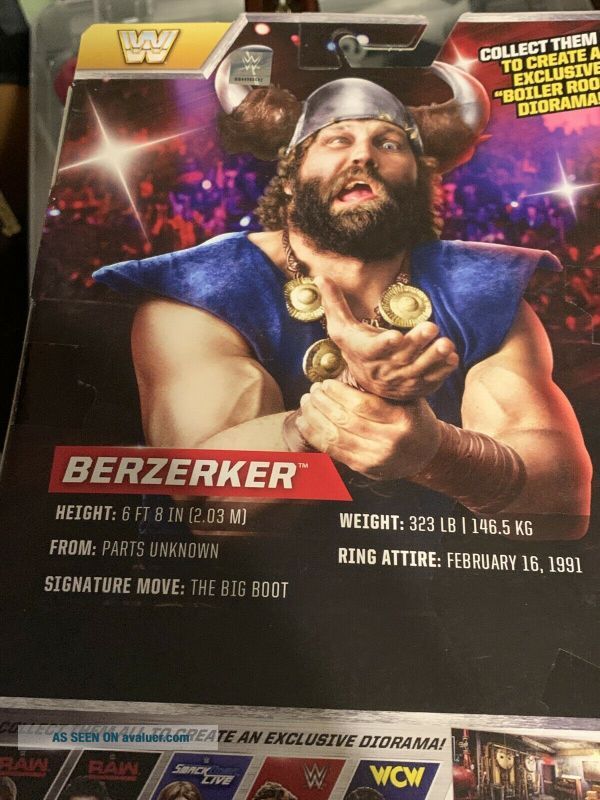 Wwe Mattel Elite 51 BERZERKER Flashback Wwf Wrestling Figure Toy ...