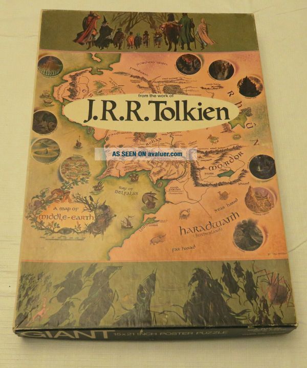 Giant A Map Of Middle Earth Jigsaw Puzzle Lord Of The Rings JRR Tolkien ...