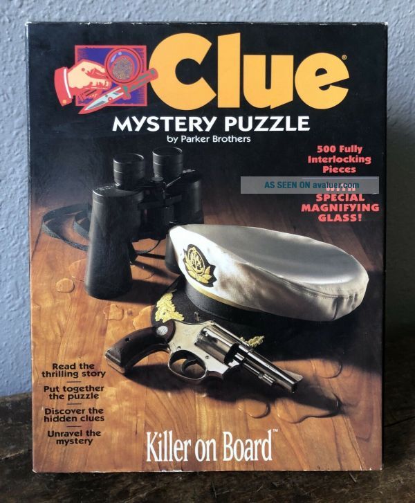 Parker Brothers Clue Mystery Puzzle " Killer On Board " 500 Piece ...