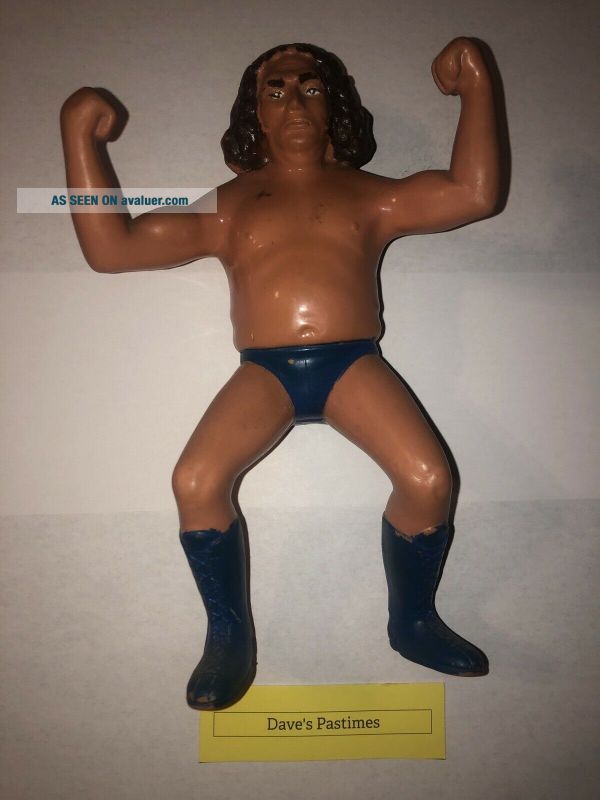 WWF LJN Andre The Giant Long Hair Rubber 80 ' S Wrestling Figure WWE ...