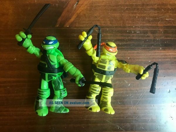 Shadow Ninja Color Change Mikey & Leonardo TMNT Figure Complete | #32622947