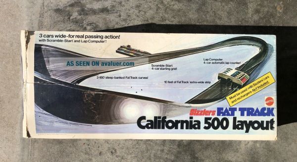 1970 Mattel Hot Wheels Sizzlers FAT TRACK California 500 Race Set Looks ...