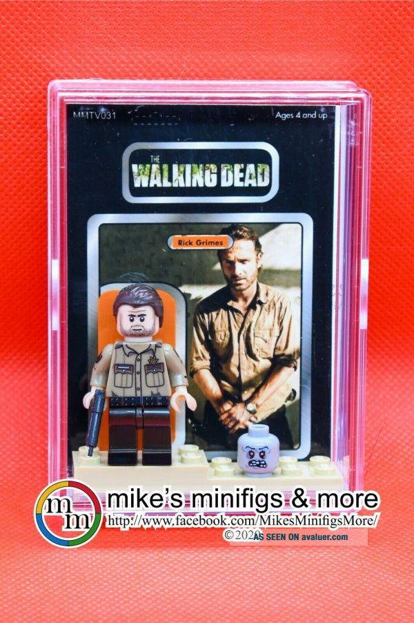 The Walking Dead: RICK GRIMES Custom Carded Minifigure Display Mini ...