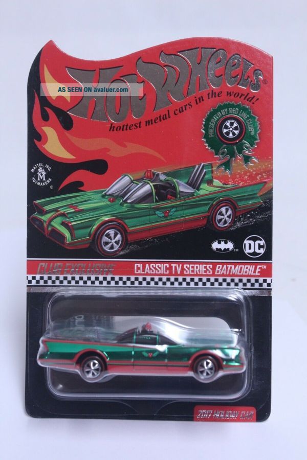 HOT WHEELS RLC REDLINE CLUB TV SERIES BATMOBILE 2017 HOLDAY CAR ON CARD ...