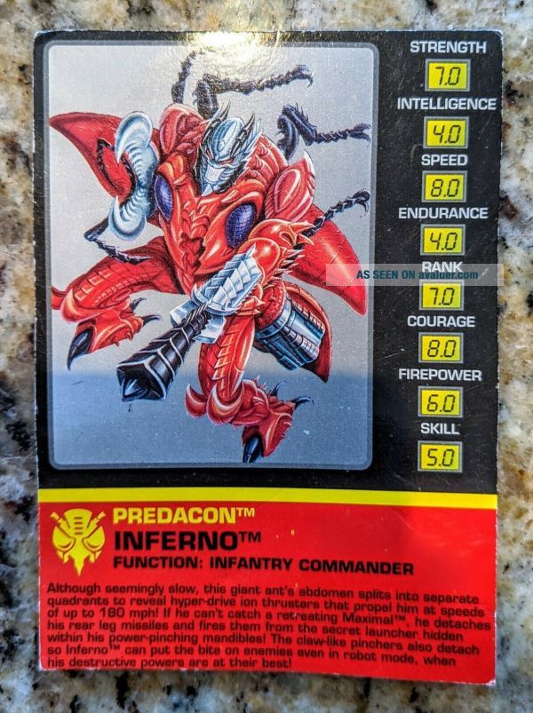 Inferno Beast Wars Transformers With CARD Burn Maximals | #32755296