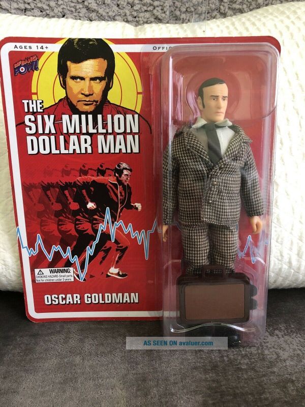 EMCE Biff Bang Pow Six Million Dollar Man Oscar Goldman 8 Inch Action ...