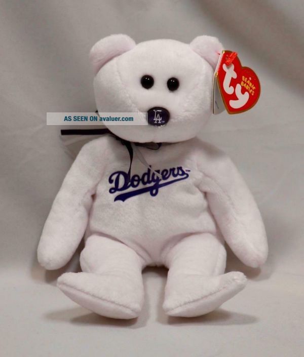 TY Beanie Baby Official Major League Baseball Los Angeles Dodgers Teddy ...