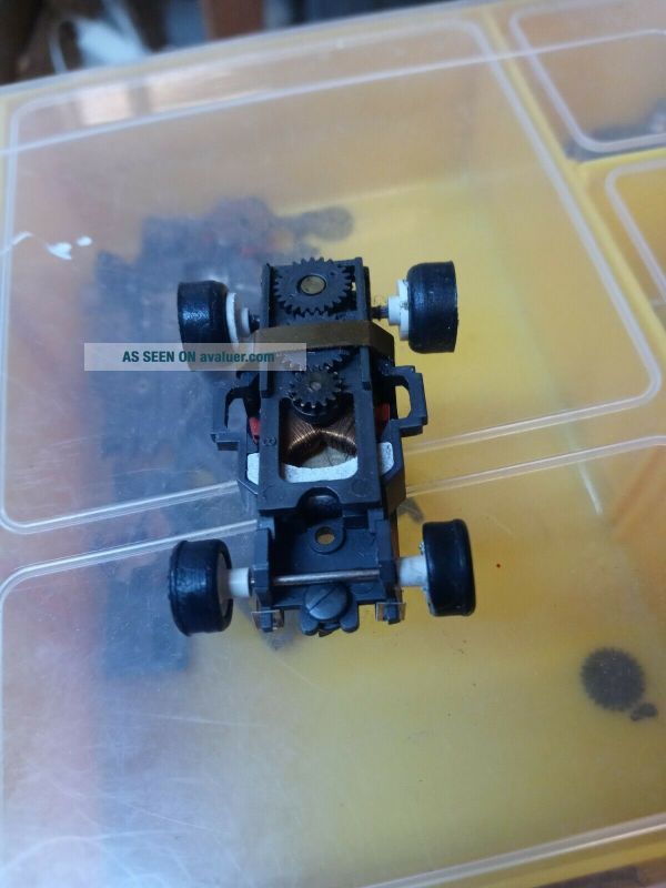 AURORA AFX NON MAGNA TRACTION CHASSIS WITH HALIBRAND WHEELS AND TIRES ...