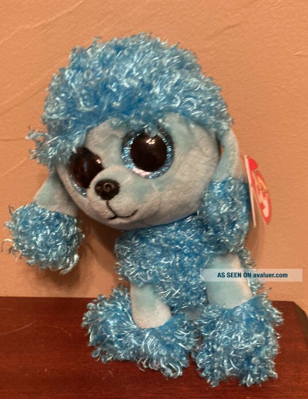 Ty Beanie Boos MANDY The Blue Poodle Dog 6 " Plush Stuffed Animal ...