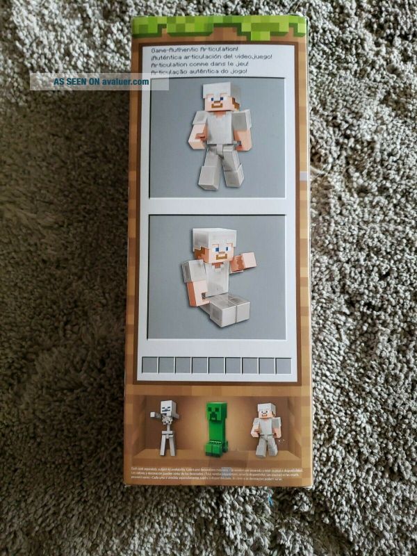 Minecraft Steve In Iron Armor 8. 5 Inch Large Scale Action Figure ...