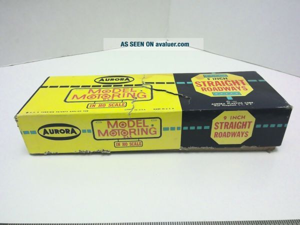 VINTAGE 1960 AURORA MODEL MOTORING IN HO SCALE 9 INCH STRAIGHT ROADWAYS ...
