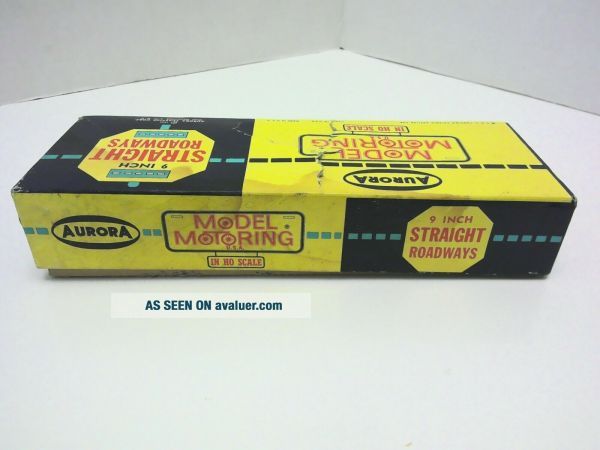 VINTAGE 1960 AURORA MODEL MOTORING IN HO SCALE 9 INCH STRAIGHT ROADWAYS ...