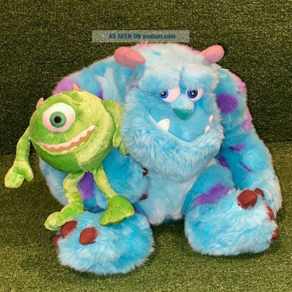 The Disney Store Pixar Monsters Inc Sulley W/ Mike Wazowski 12 " Plush ...