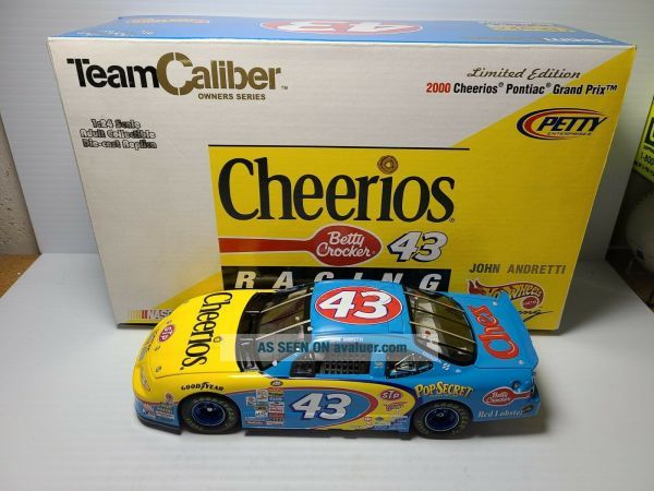 2000 John Andretti 43 Cheerios / Betty Crocker 1:24 NASCAR Team Caliber ...
