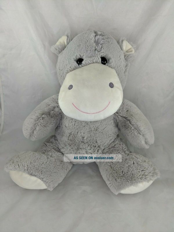 Okie Dokie Gray Hippo Plush 15 " Hippopotamus Stuffed Animal Toy ...
