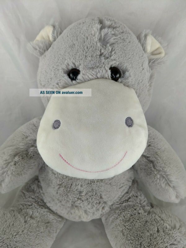Okie Dokie Gray Hippo Plush 15 " Hippopotamus Stuffed Animal Toy ...