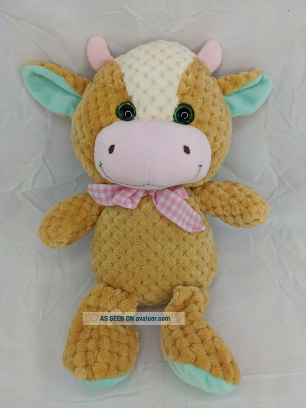 Kellytoy Cow Bull Plush 14 " Brown Textured Stuffed Animal Toy | #32938290